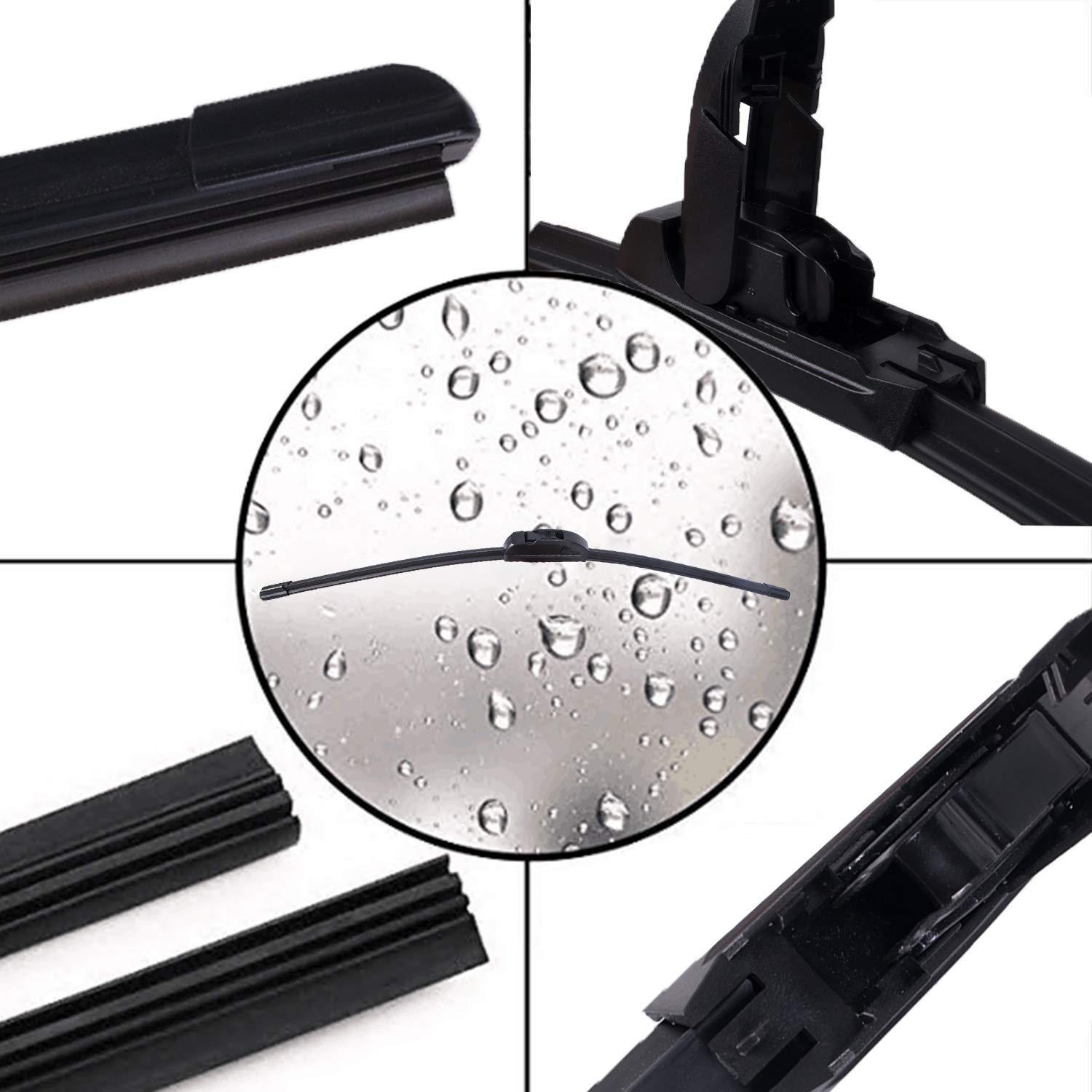 Windshield Wiper Blades Custom Fit for Toyota Tacoma 2016-2024 4Runner 03-09/Jeep Compass 2007-2017/Chevy Camaro 2016-2024 Car Rain Wipers Replacement for Windscreen 22+20 Inch 2 Packs