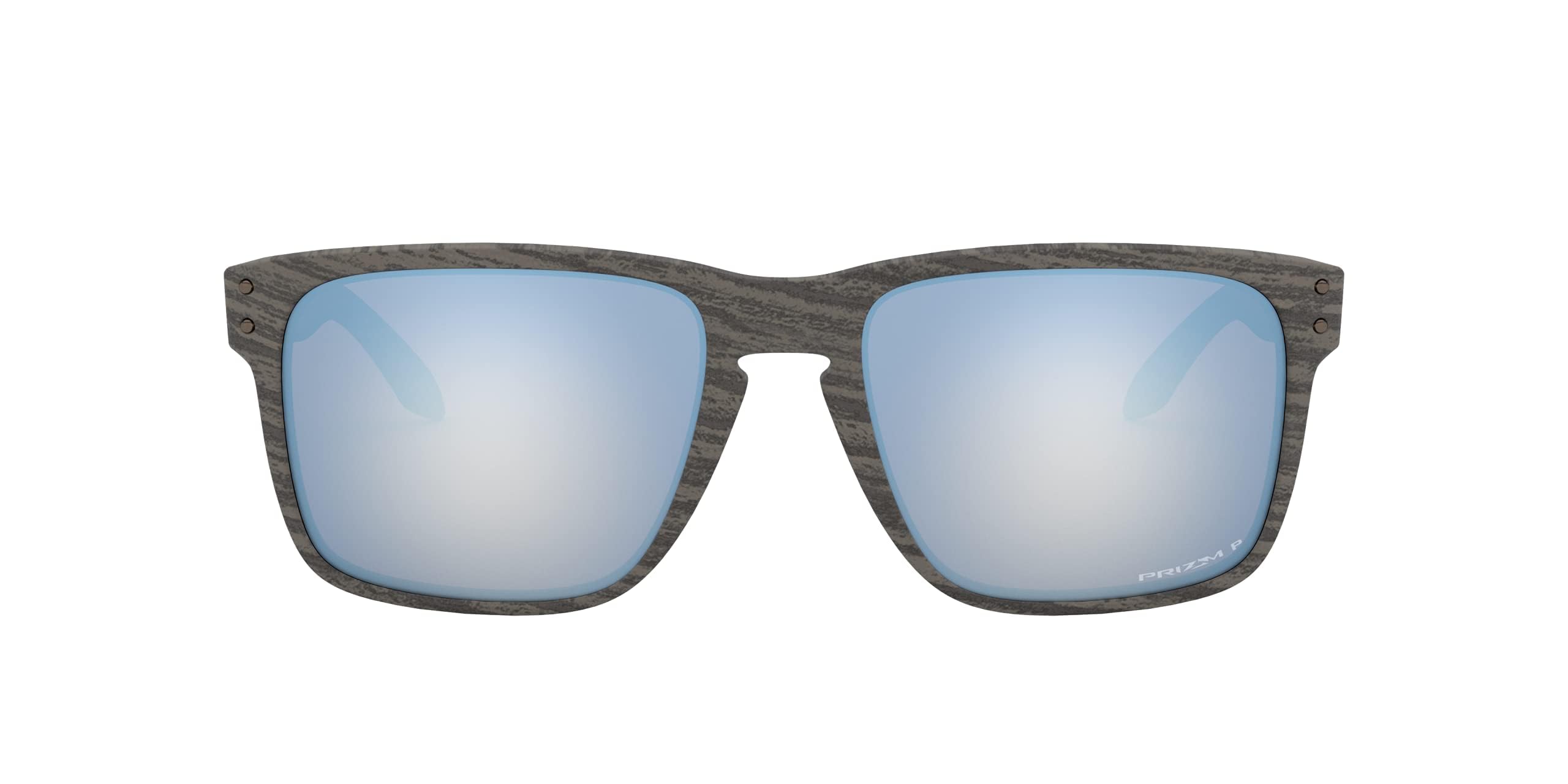 Oakley Men's OO9417 Holbrook XL Square Sunglasses, Woodgrain/Prizm Deep Water Polarized, 59 mm