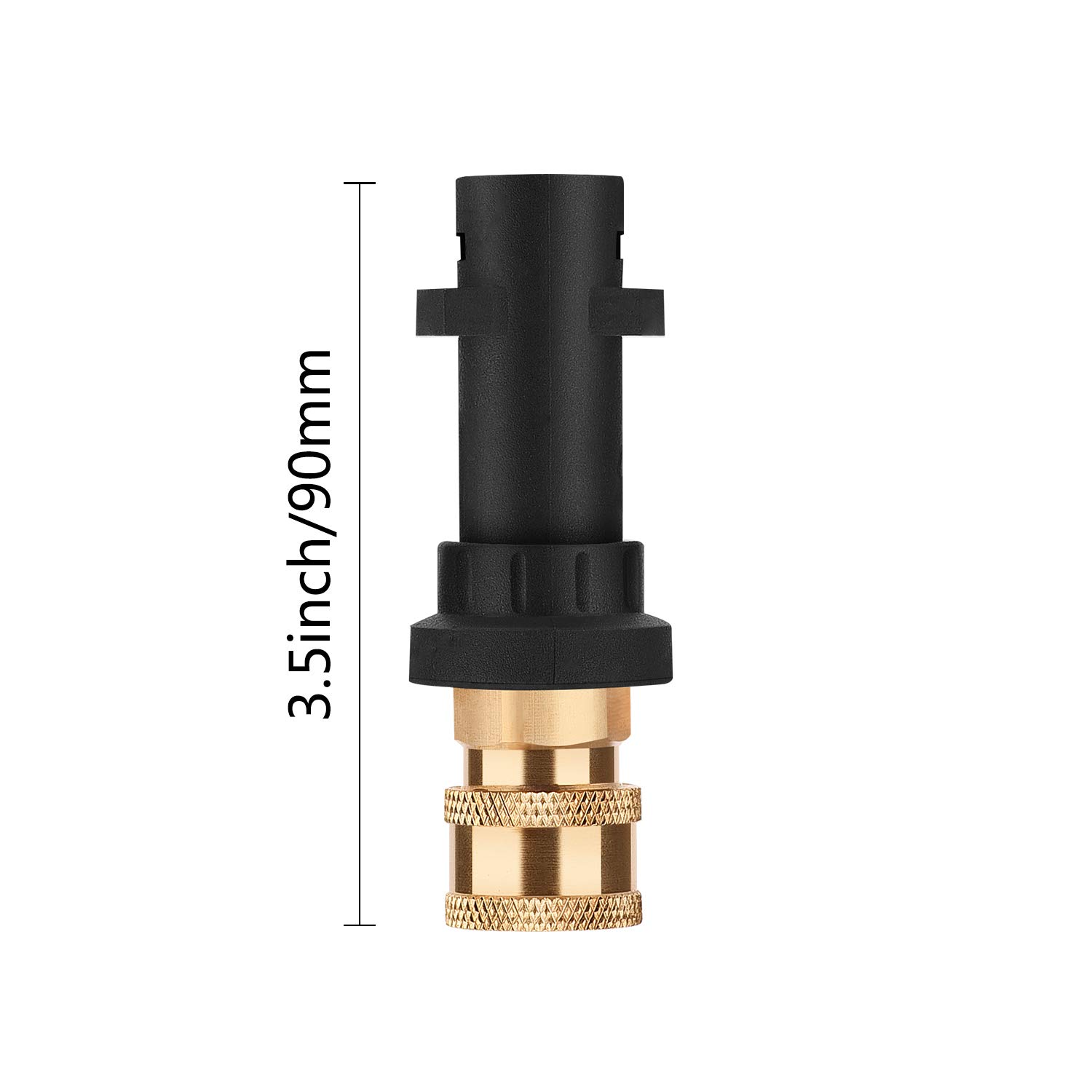 FUNTECK Trigger Gun Quick Connect Adapter for Karcher’s K3- K7 Handgun from 2010, Converts Bayonet Connection to 1/4 in. Quick Connect Female Fitting, 3000 PSI