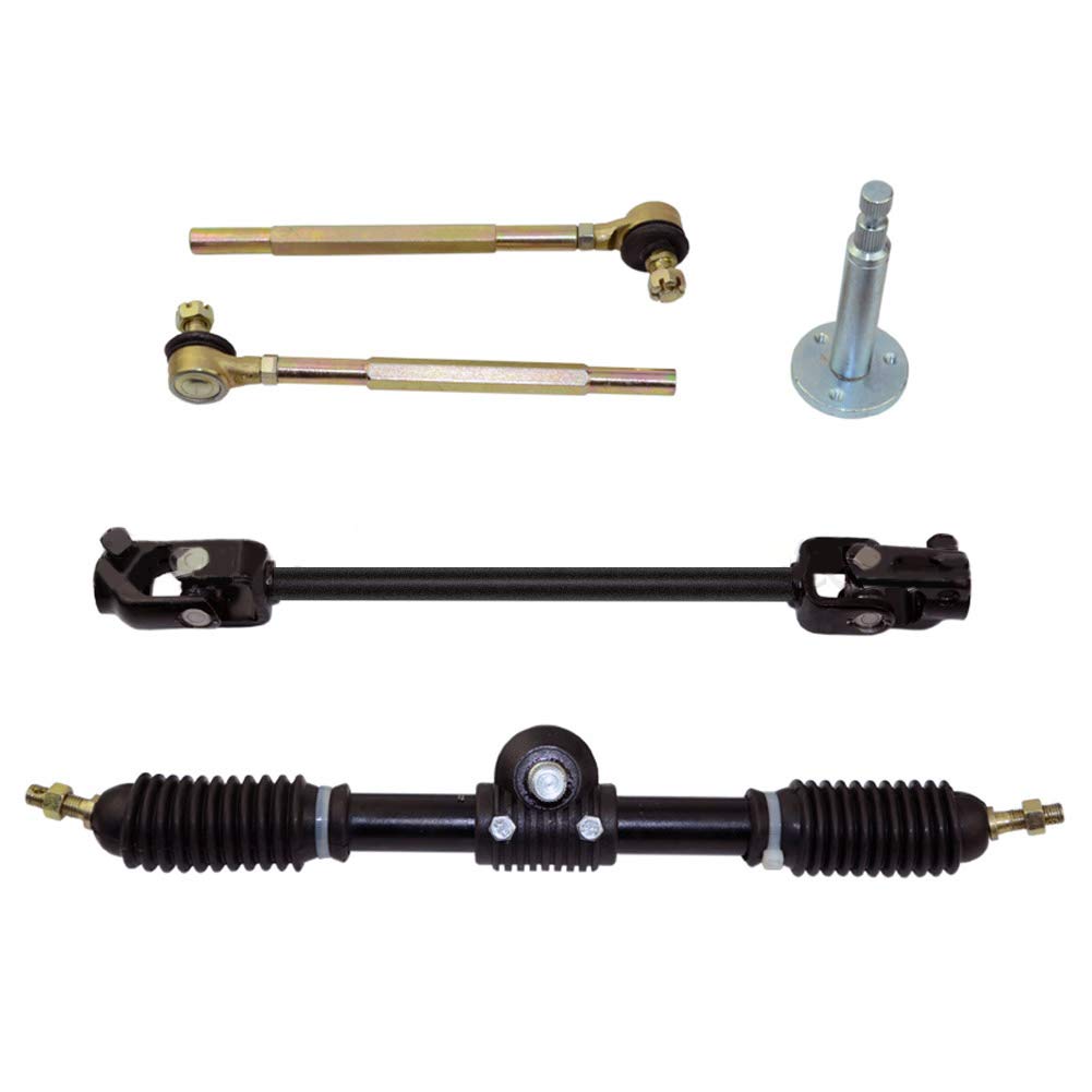 Steering Wheel Assembly Tie Rod Rack Adjustable Shaft Kit fit for 110cc Go Kart Bike