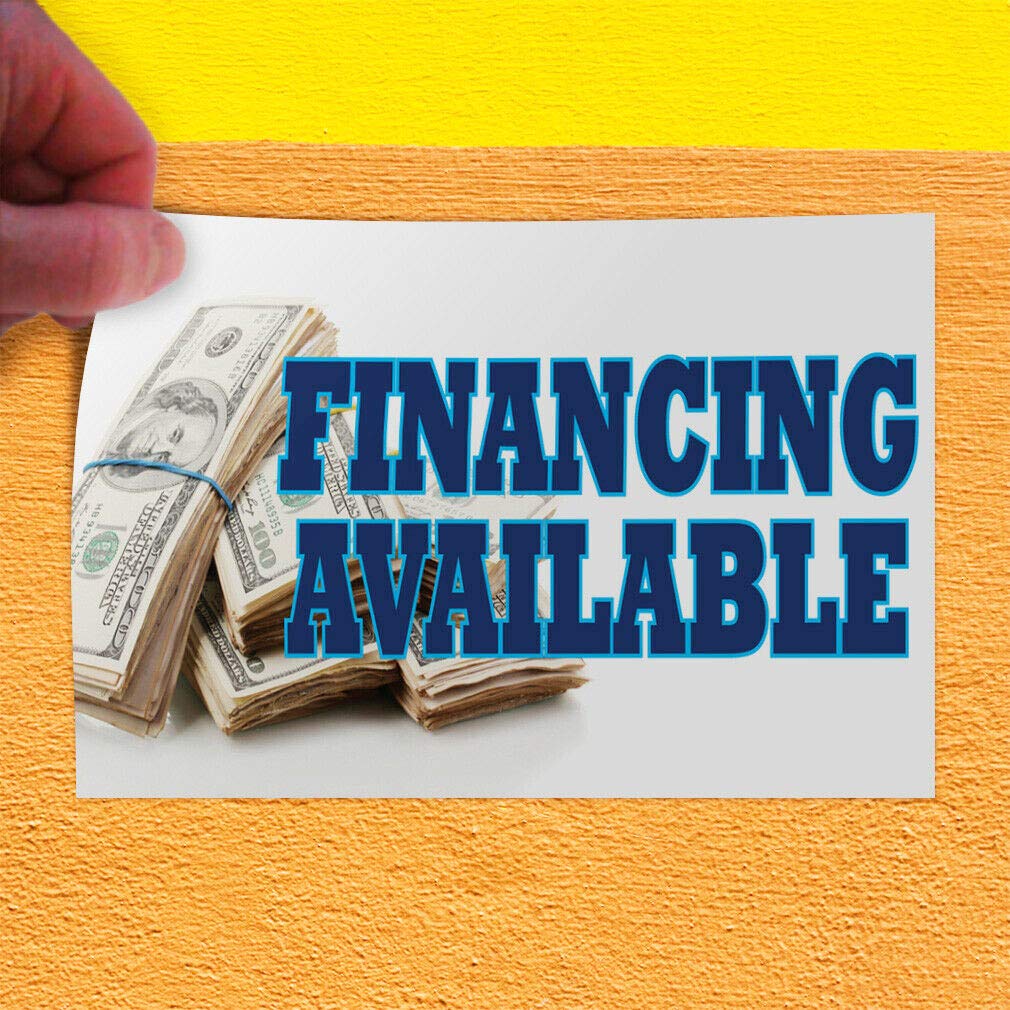 Decal Sticker Financing Available Business Business Outdoor Store Sign White 8"
