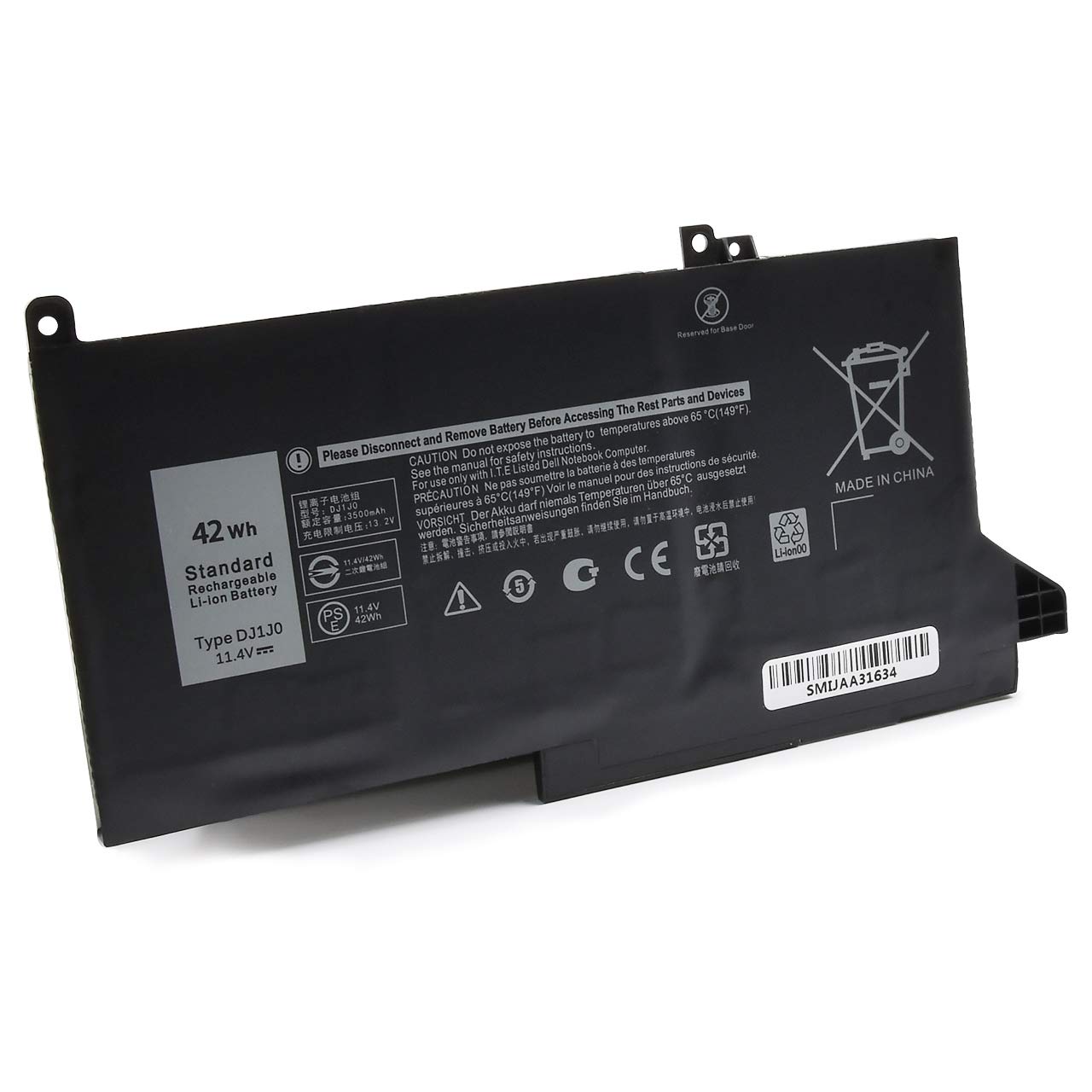 KAQIAR New DJ1J0 7280 42Wh Battery Compatibel with Dell Latitude 12 7000 7480 7290 E7280 E7290 7380 7390 E7380 E7390 7480 7490 E7480 E7490 Series Notebook,P/N: DJ1J0 PGFX4 ONFOH 451-BBZL