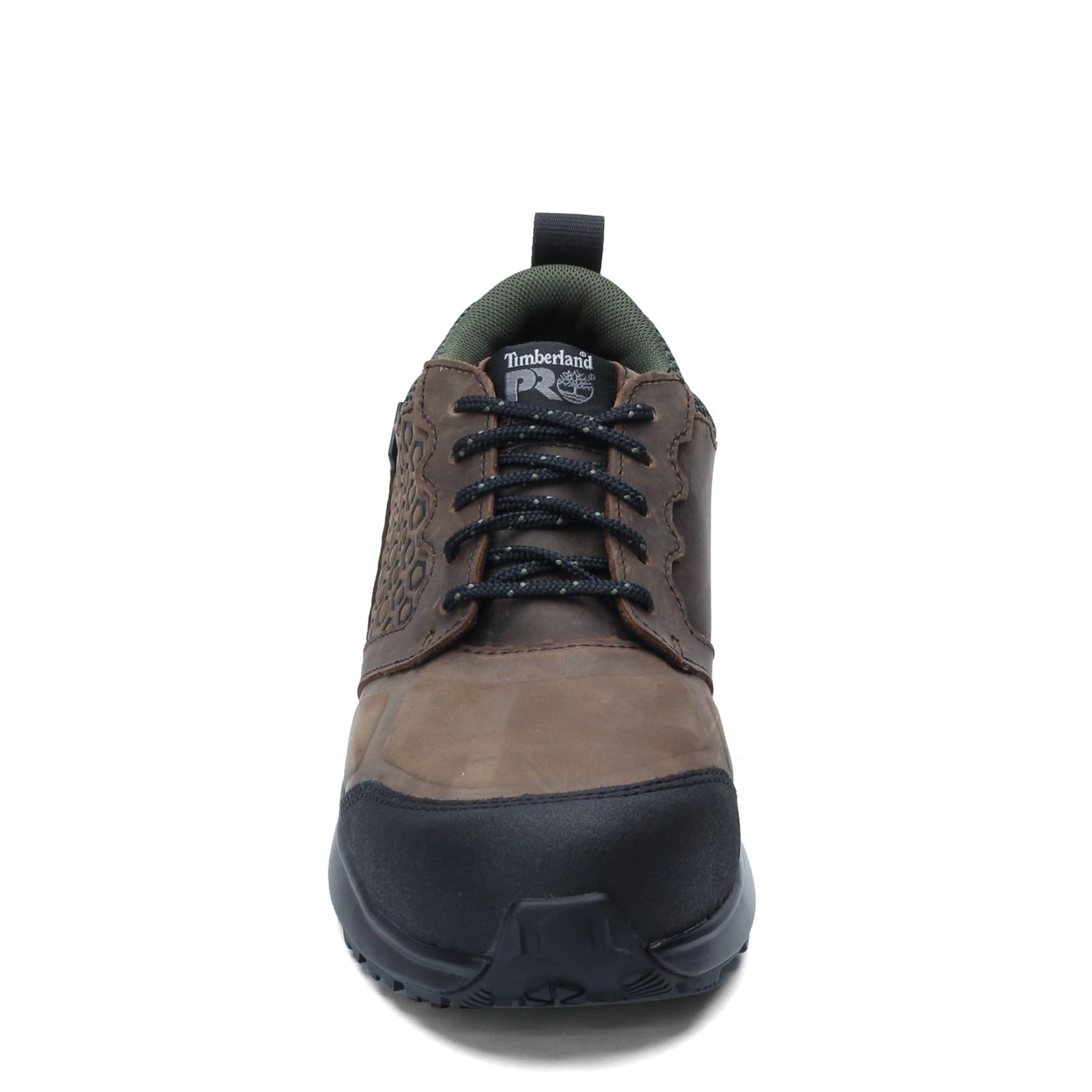 Timberland PRO Men's Reaxion Composite Safety Toe Waterproof Industrial Hiker Work Shoe, Brown/Green, 10