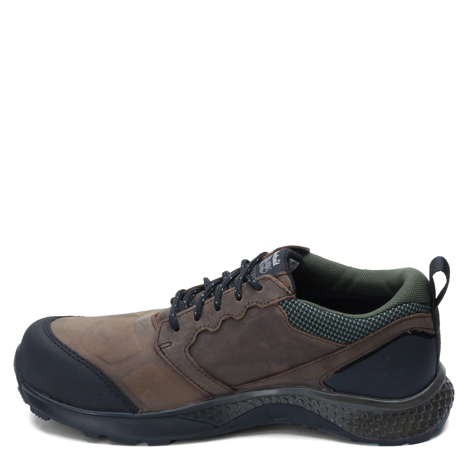 Timberland PRO Men's Reaxion Composite Safety Toe Waterproof Industrial Hiker Work Shoe, Brown/Green, 10