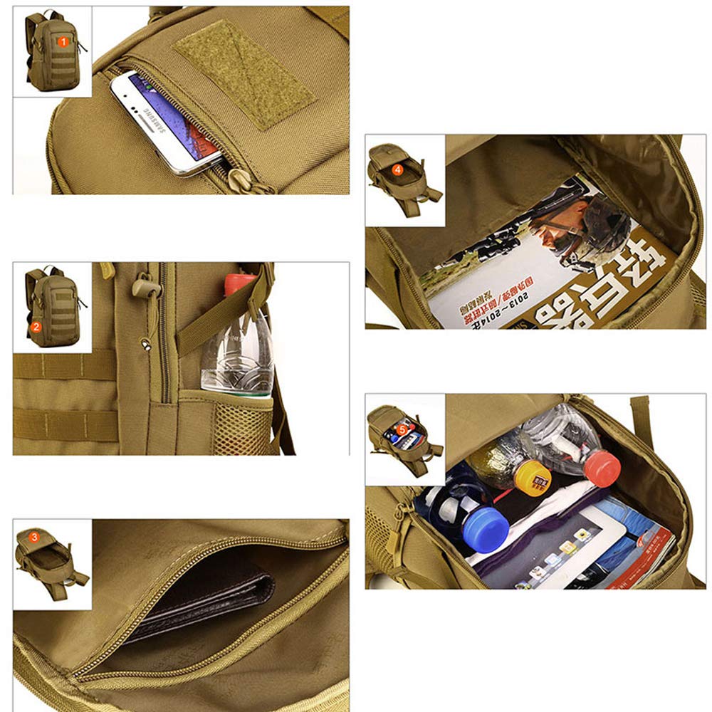 CREATOR Mini 12L Daypack Military MOLLE Tactical Backpack X-Small Rucksack MOLLE Gear Assault Pack for Traveling Camping Bag
