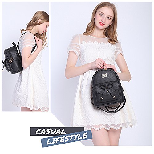 LCFUN Cute Mini Leather Backpack Fashion Small Daypacks Purse for Girls and Women (SKY BLUE)
