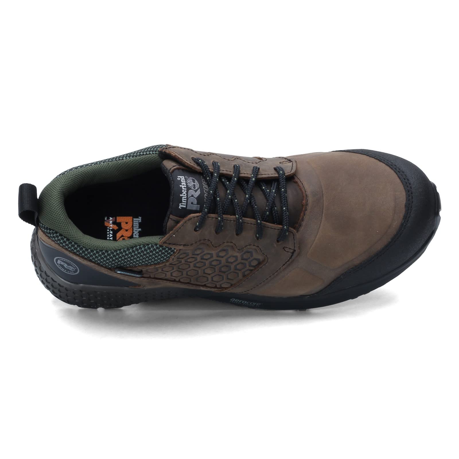 Timberland PRO Men's Reaxion Composite Safety Toe Waterproof Industrial Hiker Work Shoe, Brown/Green, 10