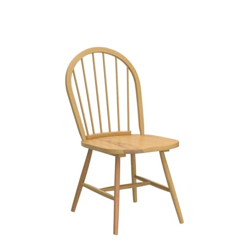 Giantex Set of 4 Windsor Chairs, Wood Dining Chairs, French Country Armless Spindle Back Dining Chairs, Farmhouse Kitchen Dining Room Chairs, Oak