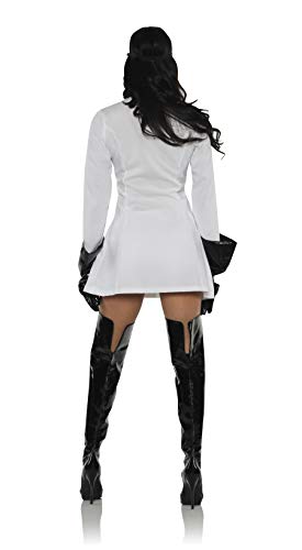 Weird Science Lab Coat Women's Long Sleeve Button Front Mini Dress Costume