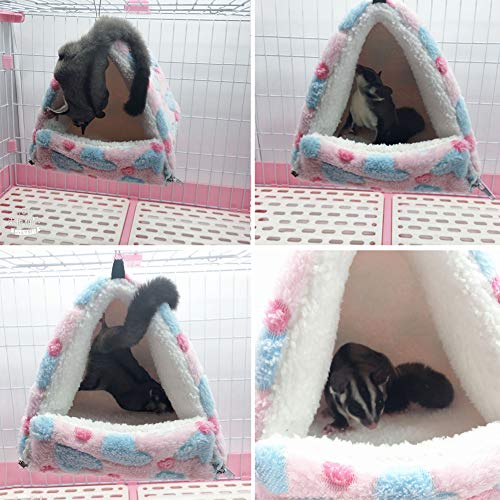 LeerKing Rat Hammock Bed Ferret Rodent Hammock Bed Hideout Cage Accessories Toy Bed for Guinea Pig Chinchilla Hedgehog Sugar Glider