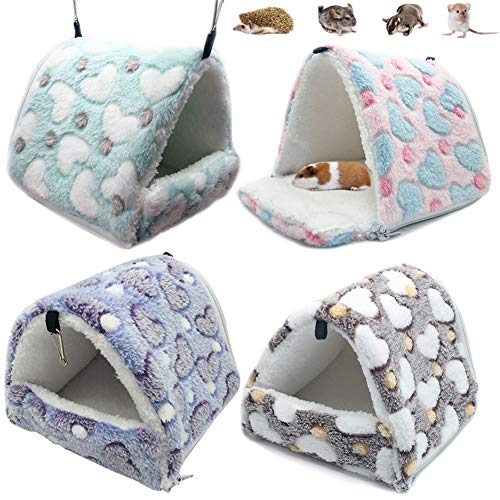 LeerKing Rat Hammock Bed Ferret Rodent Hammock Bed Hideout Cage Accessories Toy Bed for Guinea Pig Chinchilla Hedgehog Sugar Glider