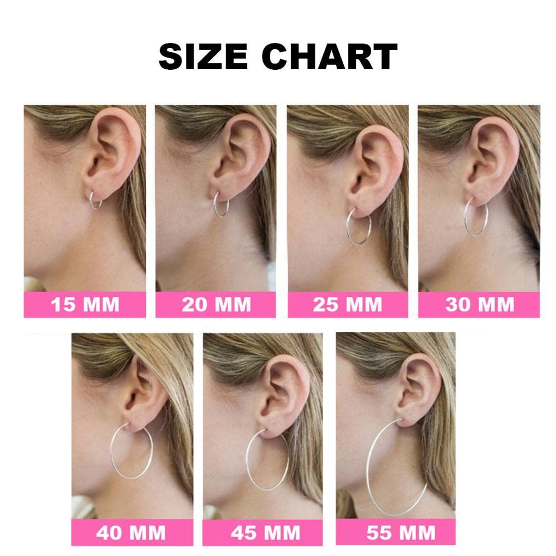 14k REAL White Gold 20MMx2.0MM Thickness Classic Polished Round Tube Hoop Earrings with Snap Post Closure For Women