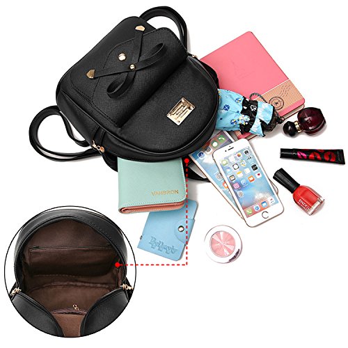 LCFUN Cute Mini Leather Backpack Fashion Small Daypacks Purse for Girls and Women (PINK)