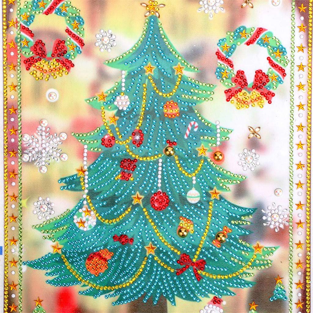 Dergo ☀ Special Shaped Diamonds Painting DIY 5D Partial Drill Cross Stitch Kits Crystal Rhinestone of Picture Serial Diamond Embroidery Arts Craft (C)