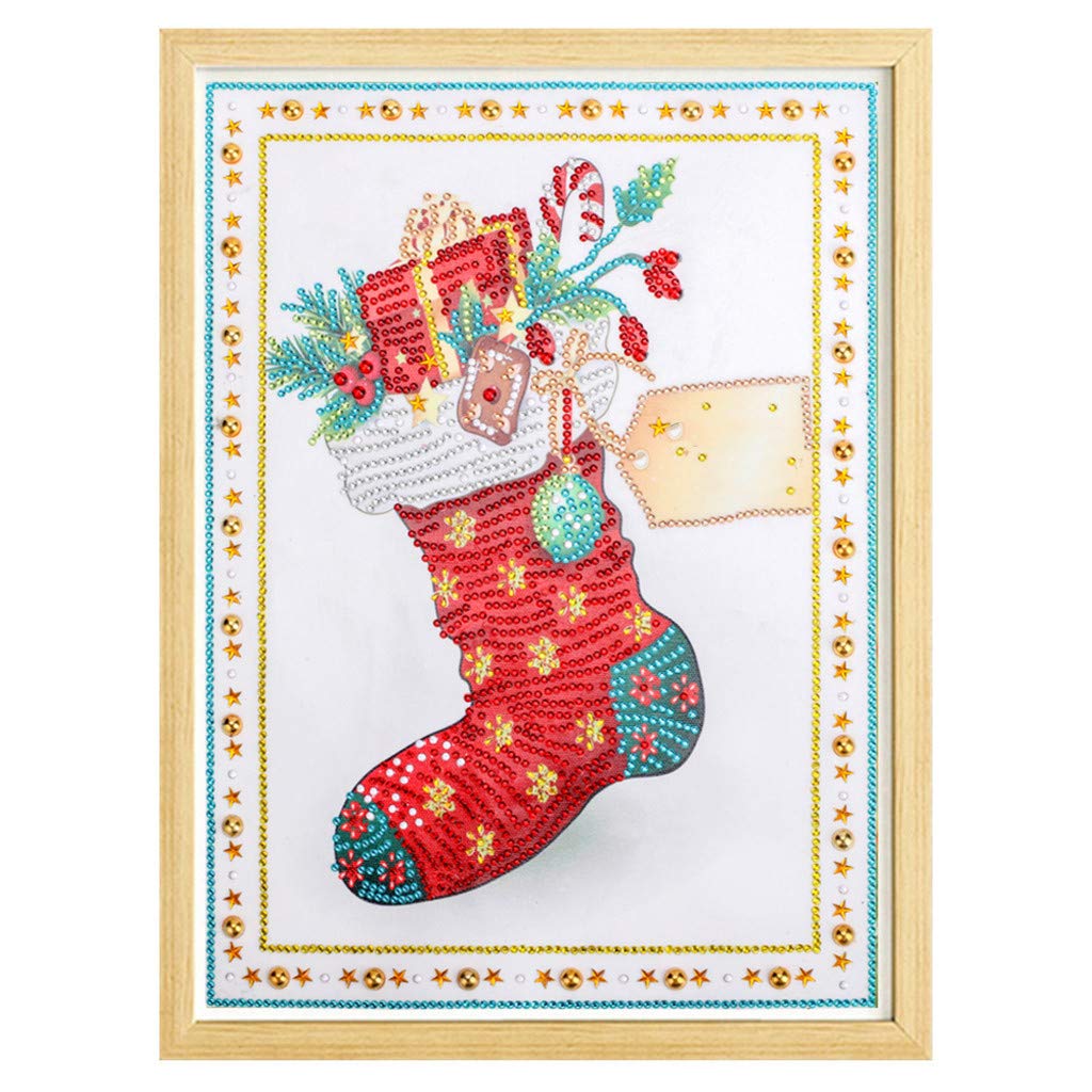 Dergo ☀ Special Shaped Diamonds Painting DIY 5D Partial Drill Cross Stitch Kits Crystal Rhinestone of Picture Serial Diamond Embroidery Arts Craft (C)