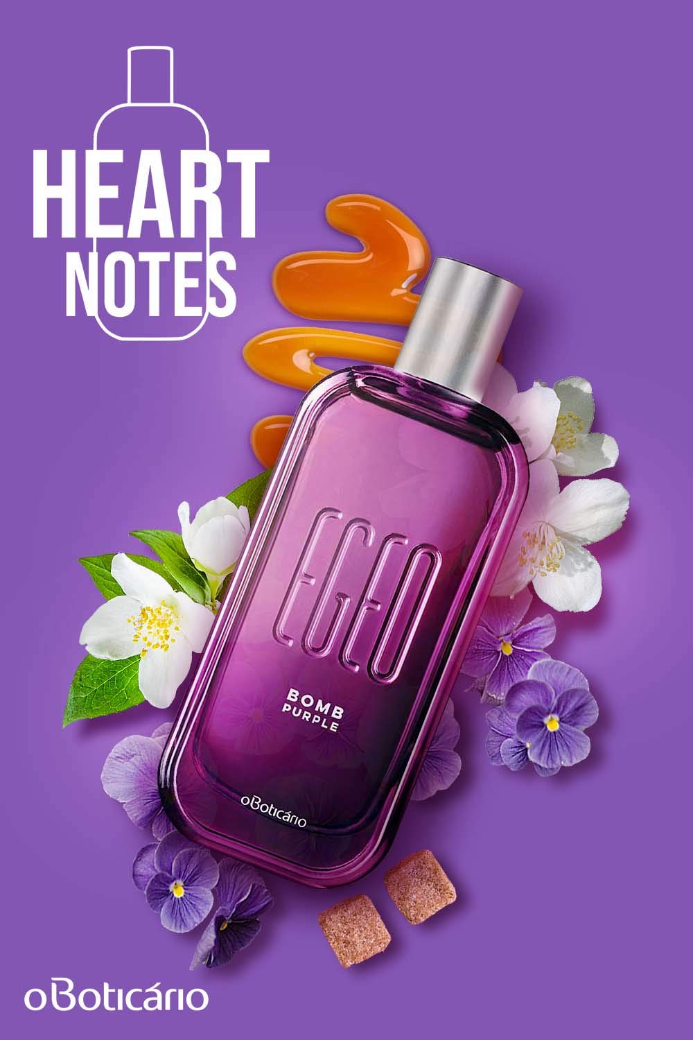 EgeoBomb Purple Eau de Toilette by O Boticario | Womens Long Lasting Perfume | Warm & Sweet Perfumes for Women (3 fl. oz.)