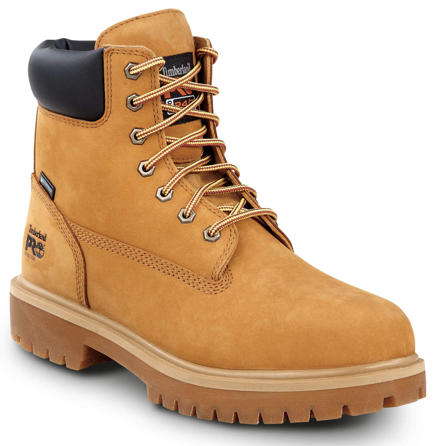 Timberland PRO 6IN Direct Attach Men's, Wheat, Steel Toe, EH, MaxTRAX Slip Resistant, WP Boot (8.0 M)