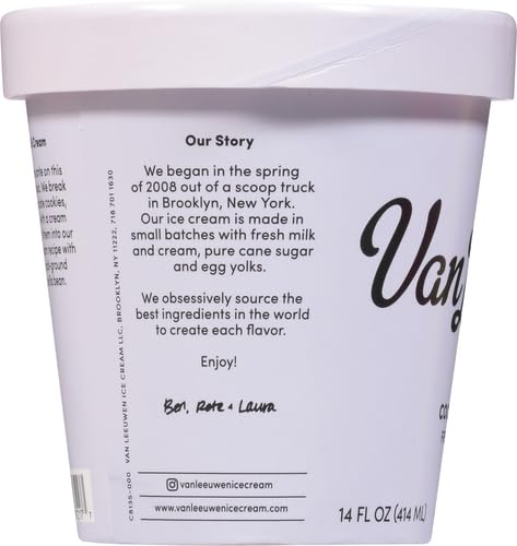 Van Leeuwen Premium Cookies & Cream French Ice Cream, 14 oz (Frozen)