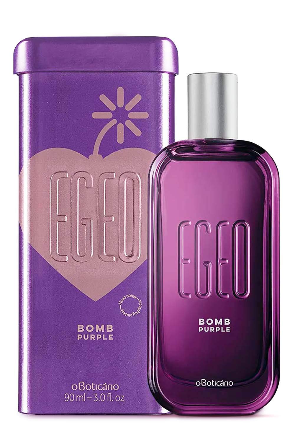 EgeoBomb Purple Eau de Toilette by O Boticario | Womens Long Lasting Perfume | Warm & Sweet Perfumes for Women (3 fl. oz.)