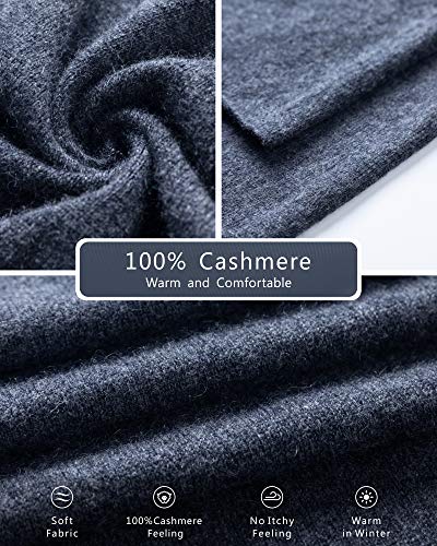 EURKEA Women’s 100% Pure Cashmere Scarf, Gloves, Beanie Hat Gift Box Set