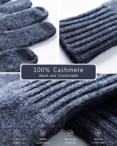 EURKEA Women’s 100% Pure Cashmere Scarf, Gloves, Beanie Hat Gift Box Set