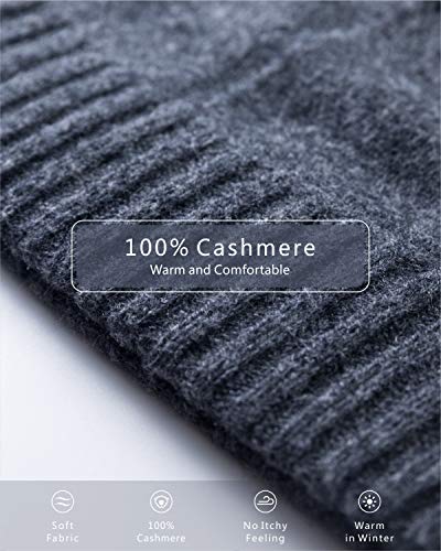 EURKEA Women’s 100% Pure Cashmere Scarf, Gloves, Beanie Hat Gift Box Set