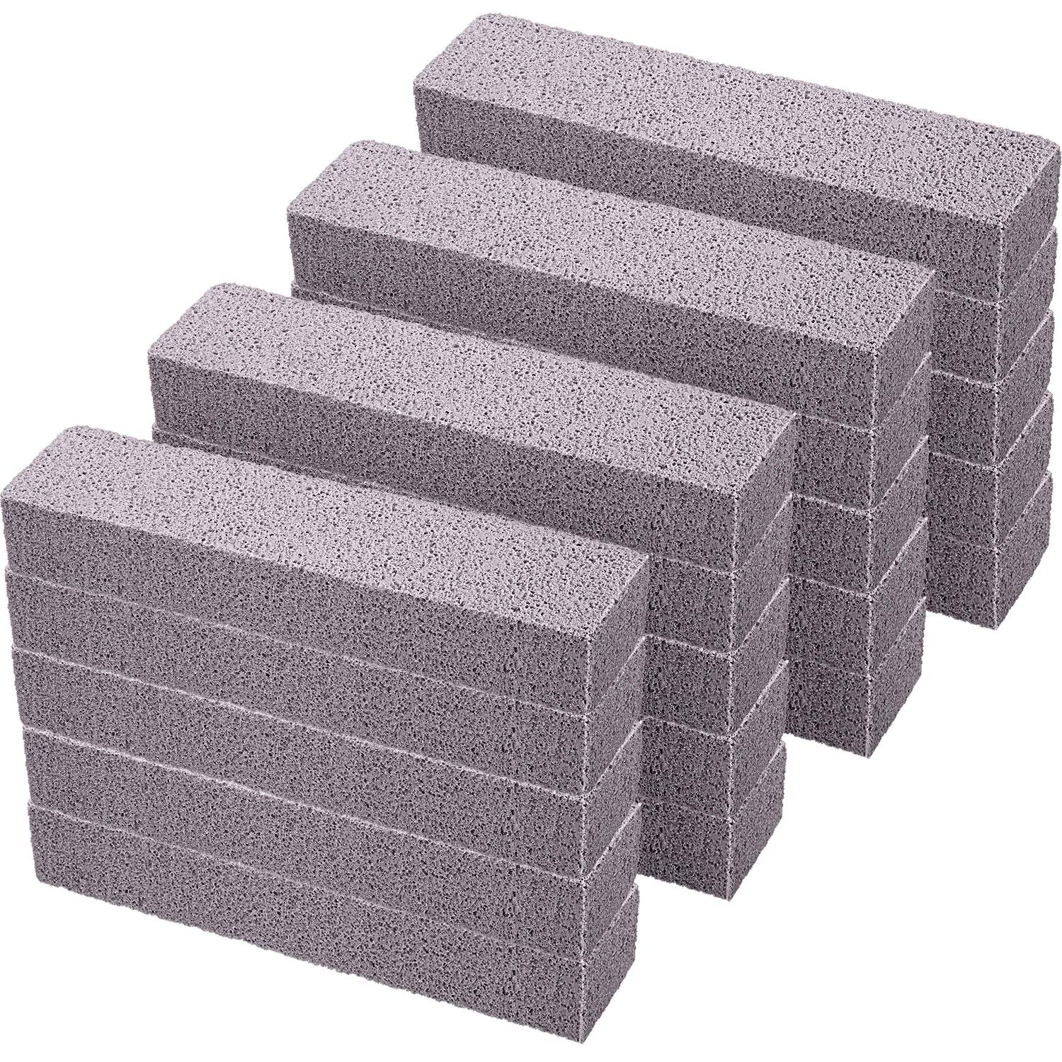 Norme 30 Pack Pumice Stones for Toilet Bowl Cleaning Scouring Pad Pumice Stick Cleaner for Cleaning Toilets, Bathtubs, Grills, Kitchen, Swimming Pools, Sinks, 5.9 x 1.4 x 0.9 Inch