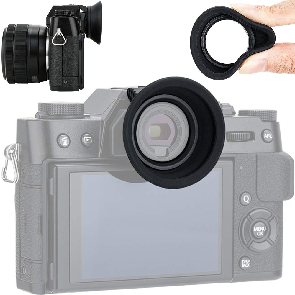 Soft Silicon Camera Viewfinder Eyecup Eyepiece Eyeshade for Fujifilm Fuji X-T30II X-T30 II X-T20 X-T10 Eye Cup Protector Cushion (Hot Shoe Mount Installation)