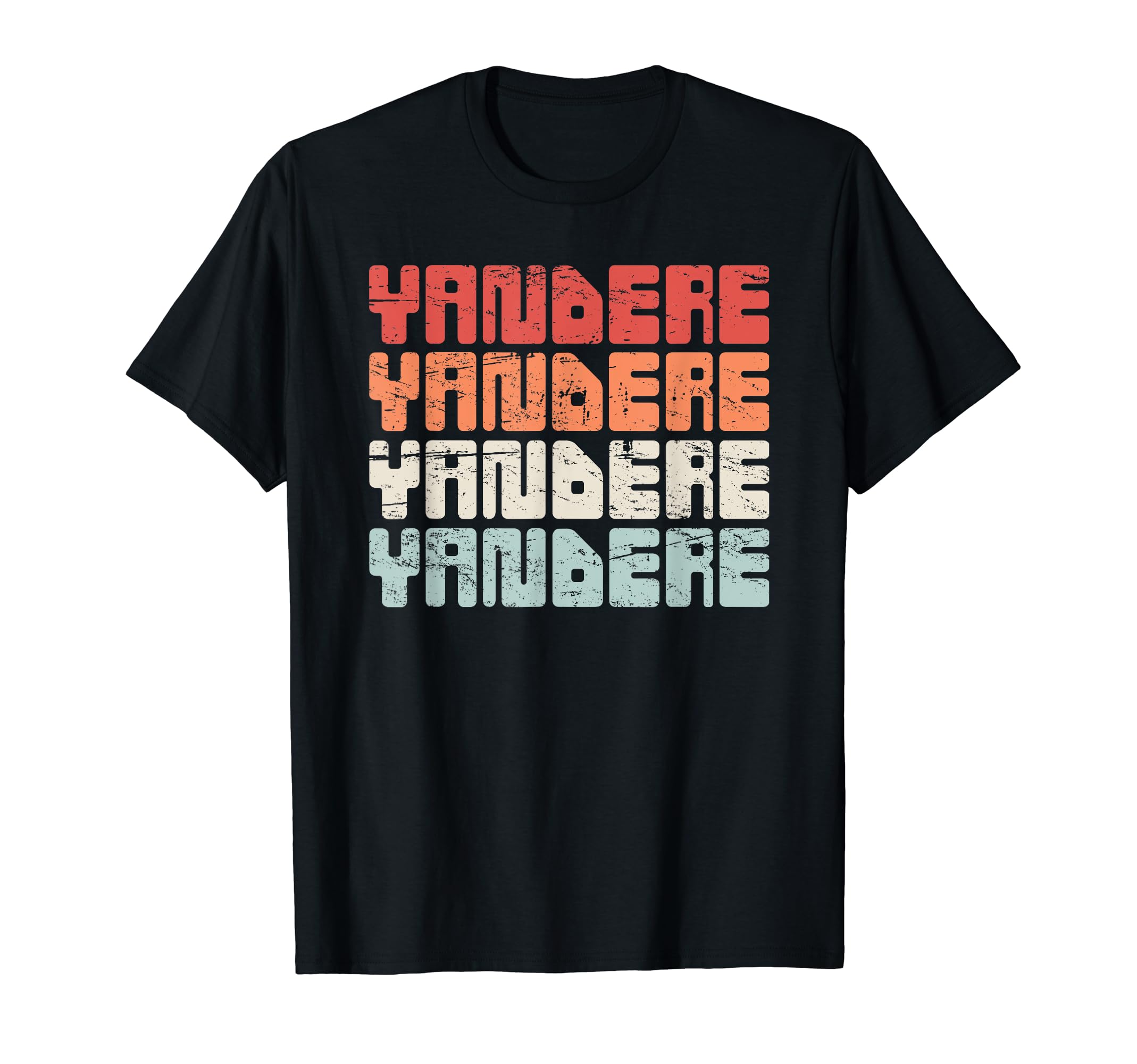 Distressed Retro Yandere Anime T-Shirt
