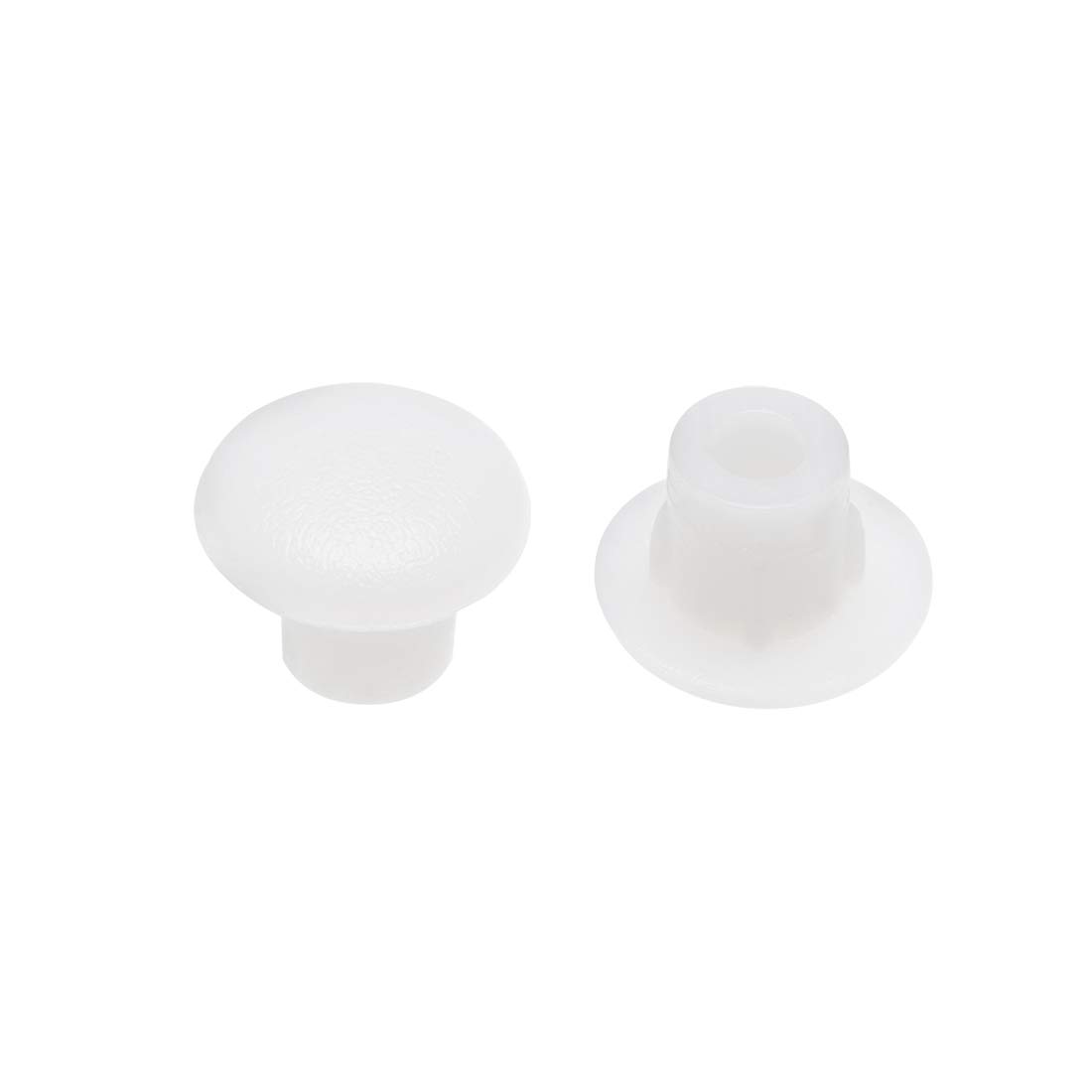 uxcell Shelf Peg Hole Plugs 5mm Dia Clear White Plastic Tube Cover for Nail Cabinet Button Bracket Cupboard Bookshelf Bookcase Adjustable Shelf Closet 100Pcs