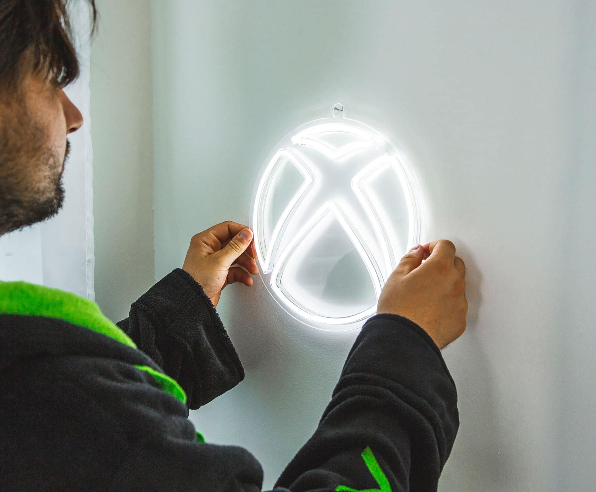 Ukonic Xbox Logo USB-Powered LED White Neon Wall Light Sign | Ready to Hang Wall Decor Artwork | 10 Inches Tall