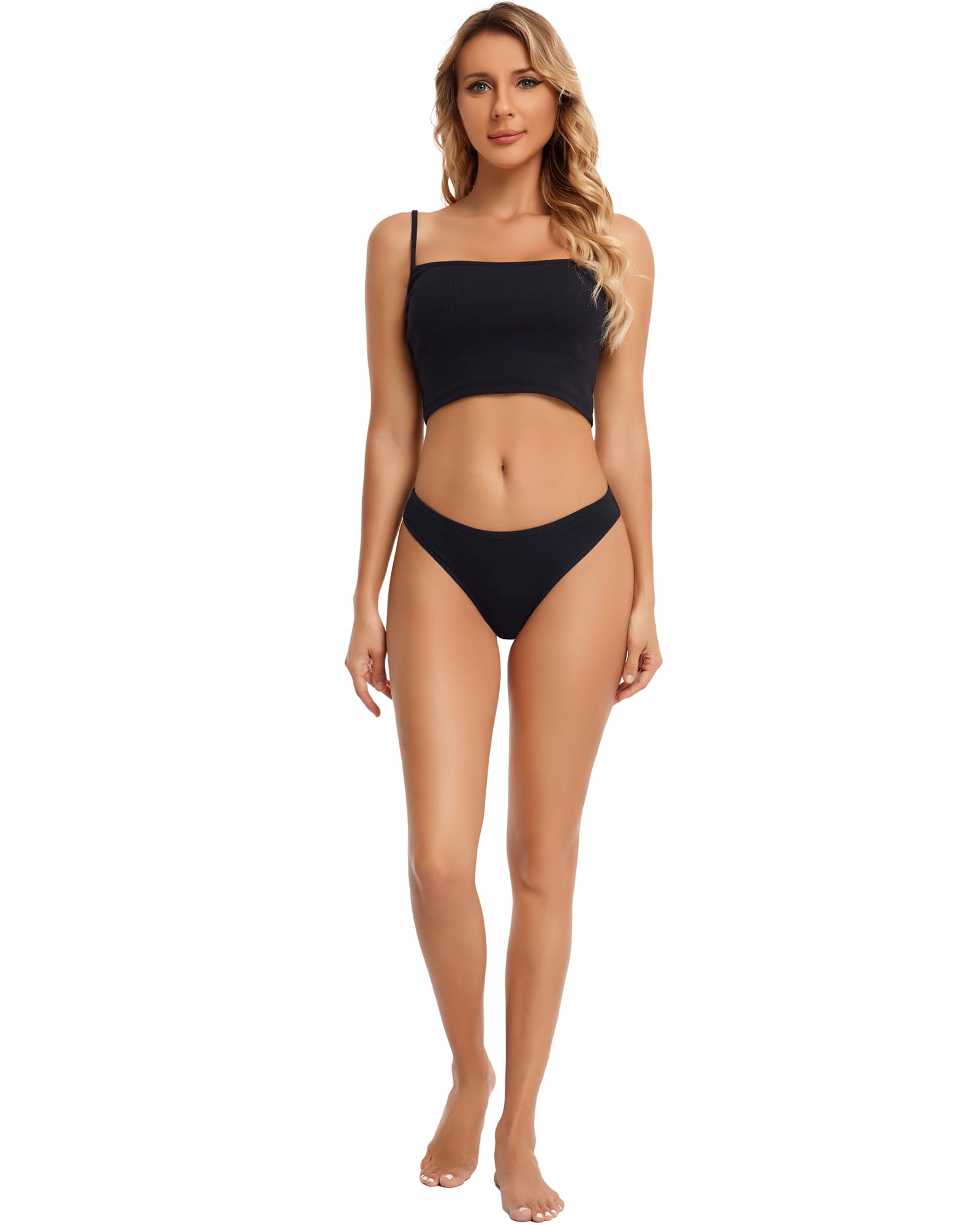 ANZERMIX Women's Breathable Cotton Thong Panties Pack of 6 (6-pack Dark Vintage, Small)