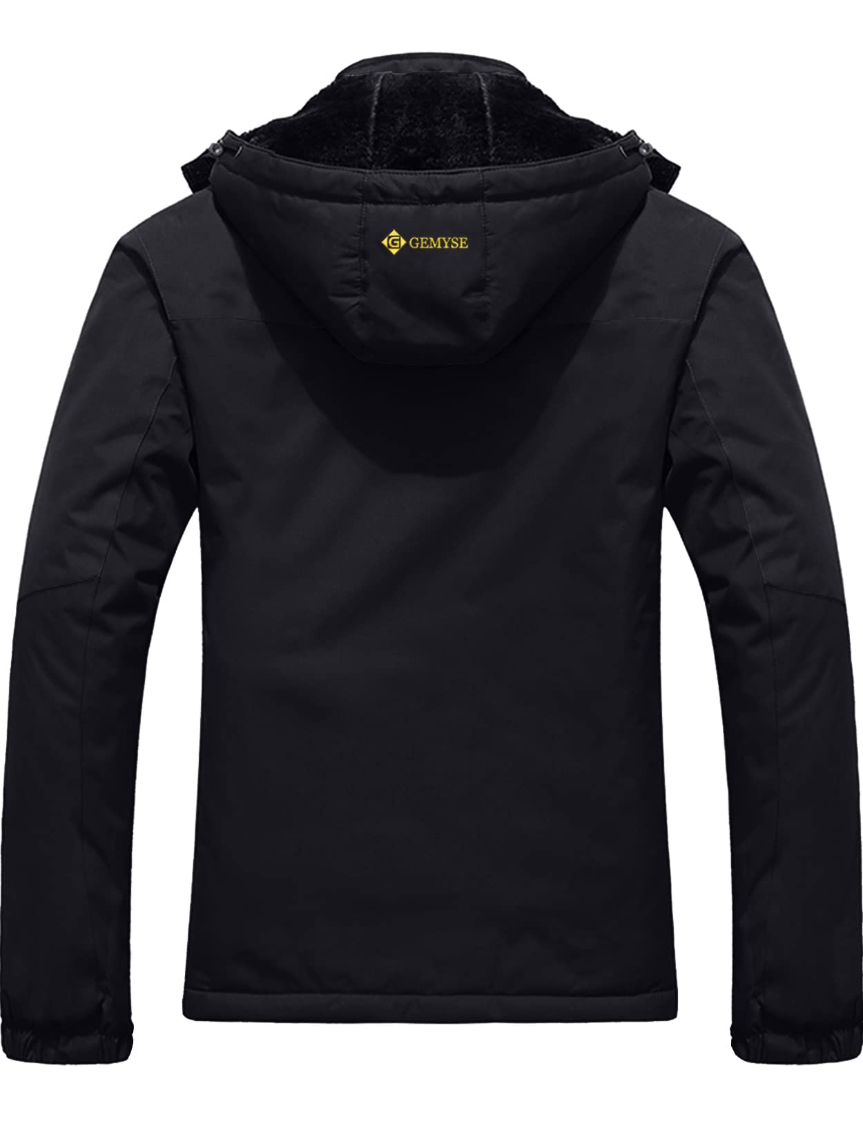 GEMYSE Women's Mountain Waterproof Ski Snow Jacket Rain Winter Jacket Coat Hooded Windproof Parka(Black,Large)