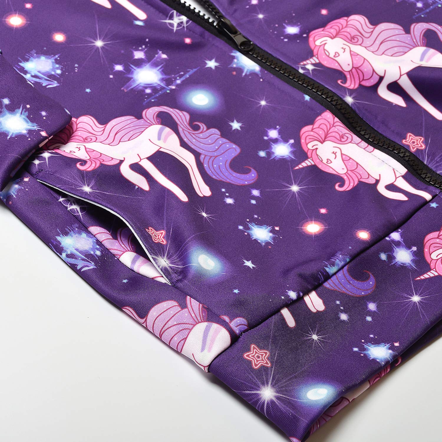 Star Unicorn Jackets for Girls 7-16 Zipper Hoodie Sweatshirt Christmas Clothes