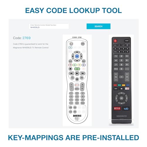 4-in-1, 4-Device IR Universal Remote Control with Macro, Learning, Backlit, Netflix Apps Keys for All TVs, Streaming Players, BluRay Player, Audio, Cable, Roku, Apple TV and More - Anderic RRU401