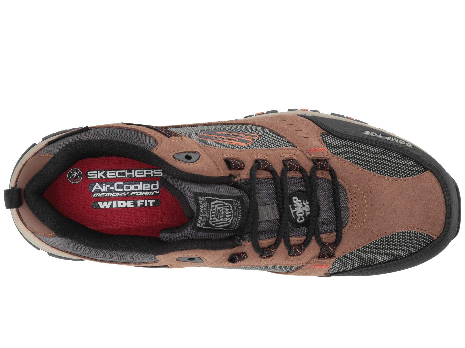 Skechers Men's Greetah Construction Shoe, Brown/Black, 10.5 M US