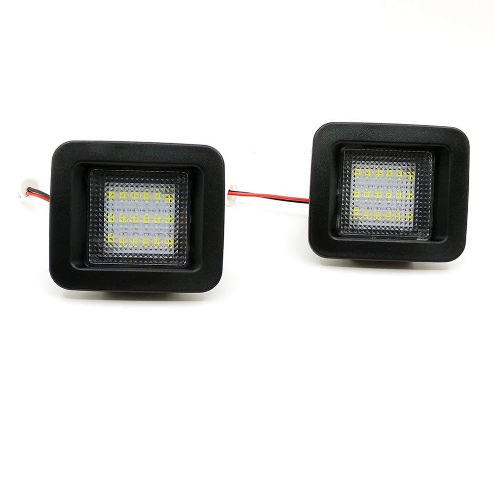 Xinctai 2PCS LED License Plate Light Lamp for 2015 2016 2017 2018 2019 2020 2021 Ford F150, 2017- up Ford Raptor Trucks, Clear Lens, Super White 6000K LED Lights