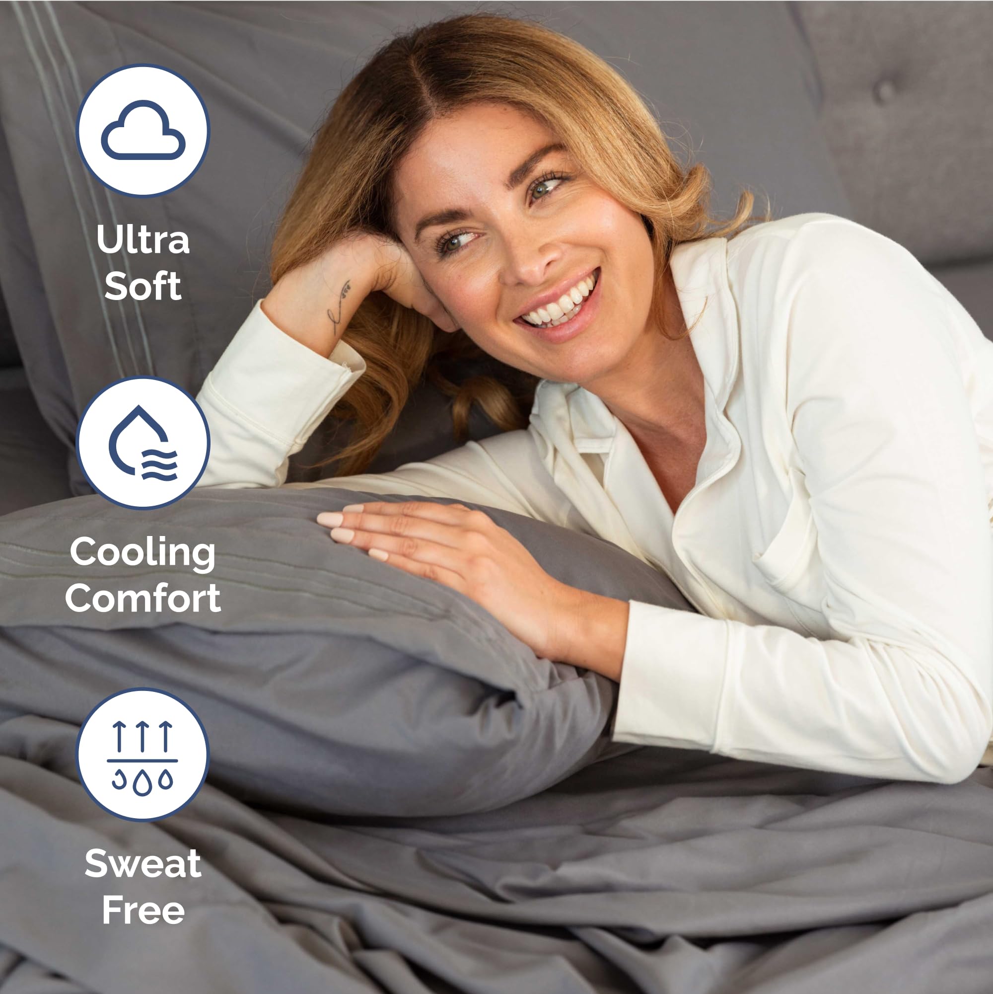 Extra Deep King Fitted Sheet - Hotel Luxury Single Fitted Sheet Only - Easily Fits 18 inch to 24 inch Mattress - Ultra Soft, Wrinkle & Fade Free w/Extra Deep Pockets - Breathable & Comfy - Dark Grey