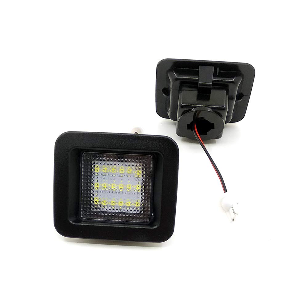 Xinctai 2PCS LED License Plate Light Lamp for 2015 2016 2017 2018 2019 2020 2021 Ford F150, 2017- up Ford Raptor Trucks, Clear Lens, Super White 6000K LED Lights