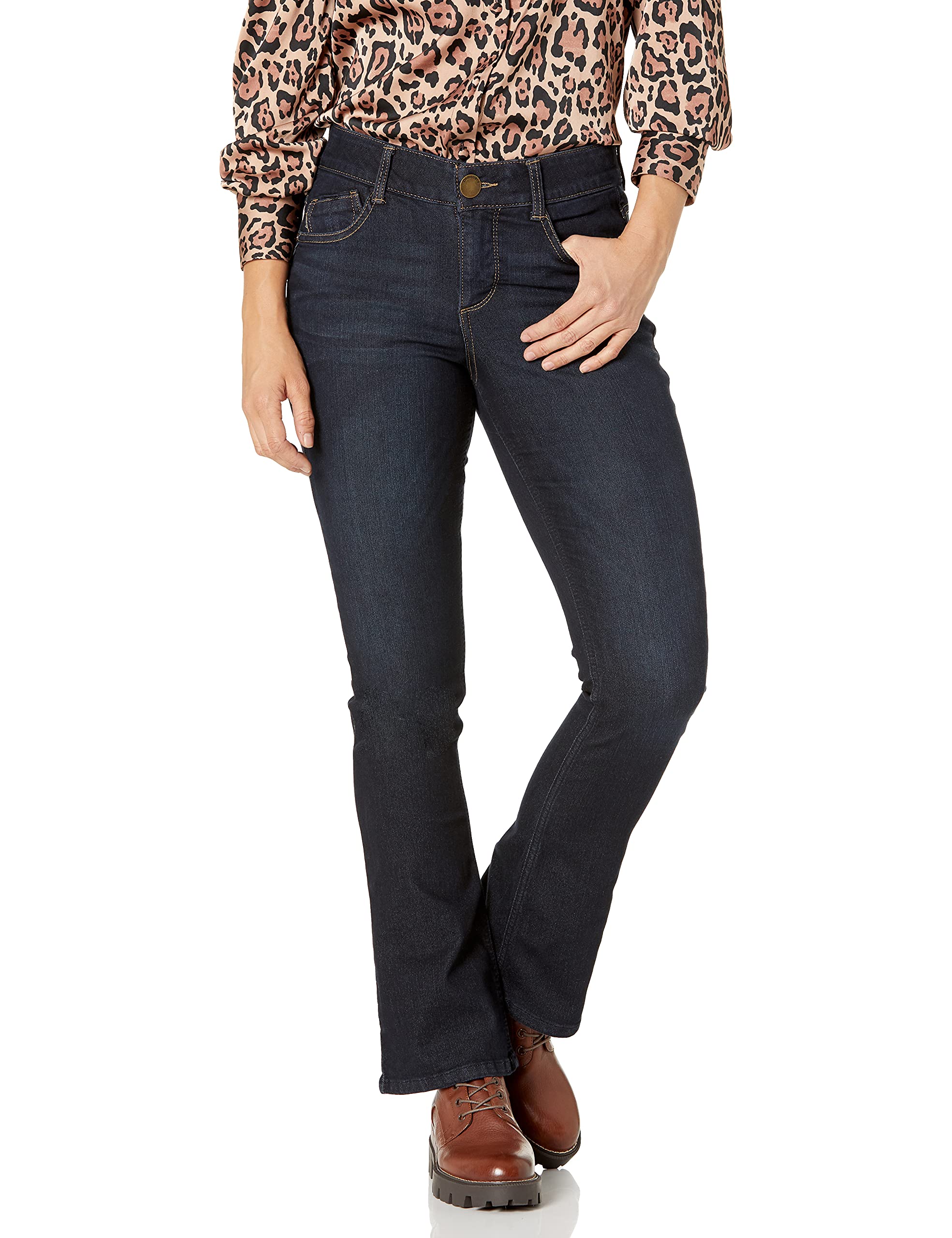 Democracy womens Petite "Ab"solution Itty Bitty Boot Jeans, Indigo, 16 Petite US