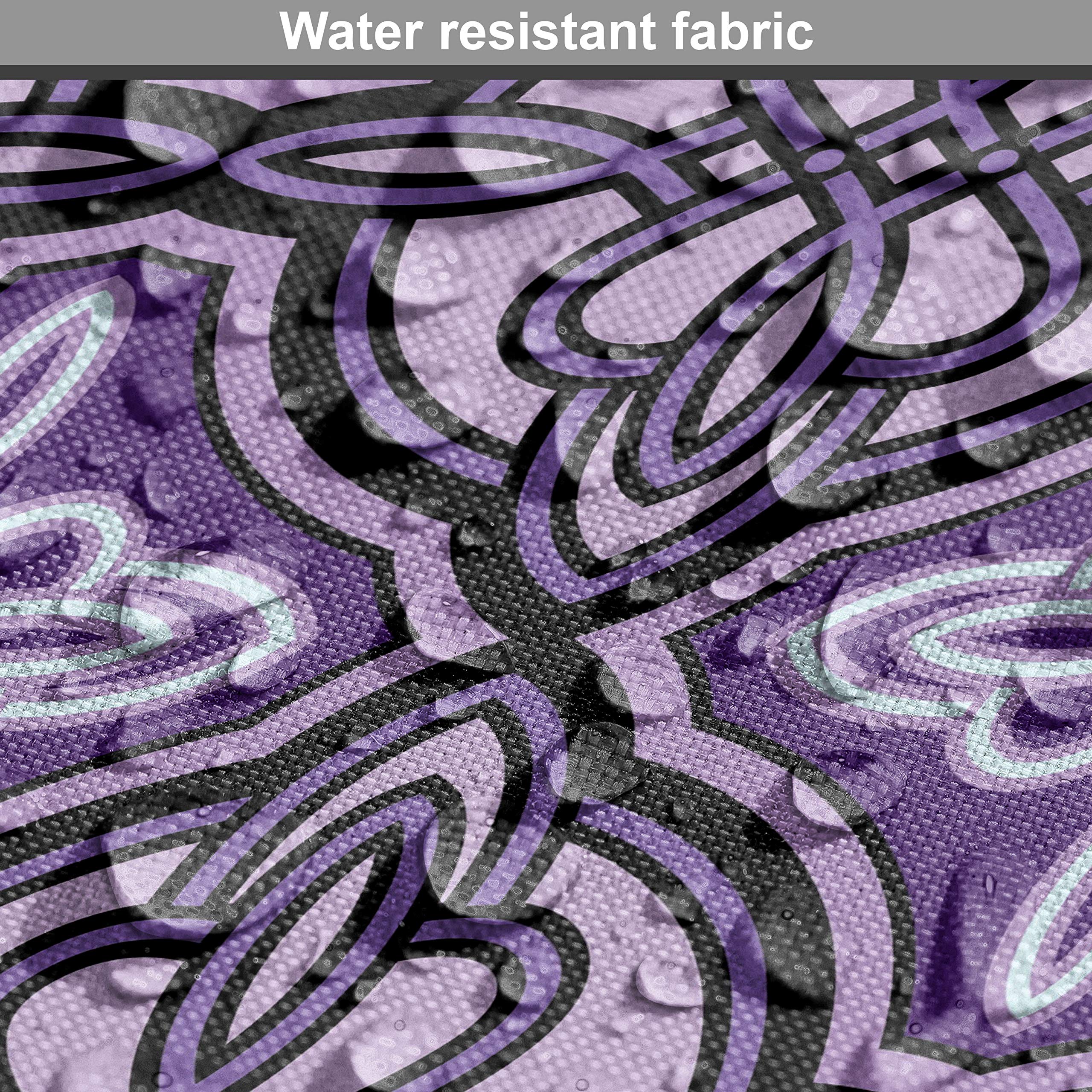 Ambesonne Celtic Fabric by The Yard, Unique Celtic Knot with Swirling and Twisted Line Details Print, Decorative Fabric for Upholstery and Home Accents, 1 Yard, Violet Lilac