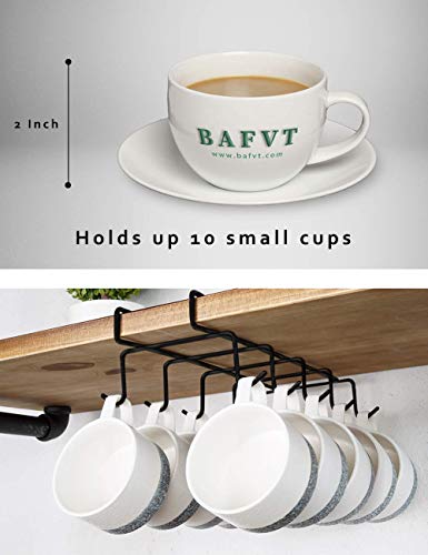 bafvt Coffee Mug Holder, Mugs Rack Under Shelf, Kitchen Storage Drying Rack, Stainless Steel (10)