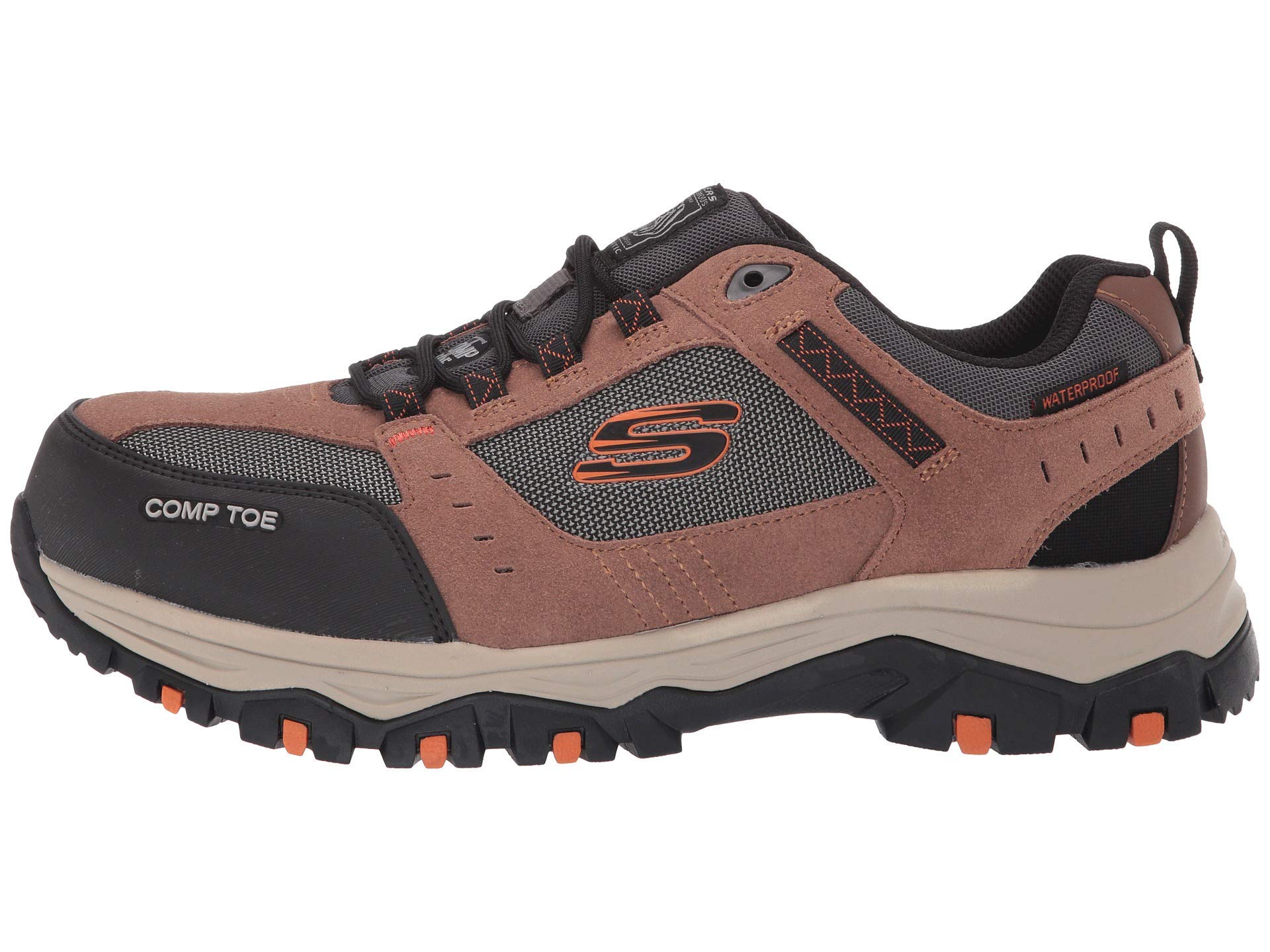 Skechers Men's Greetah Construction Shoe, Brown/Black, 10.5 M US