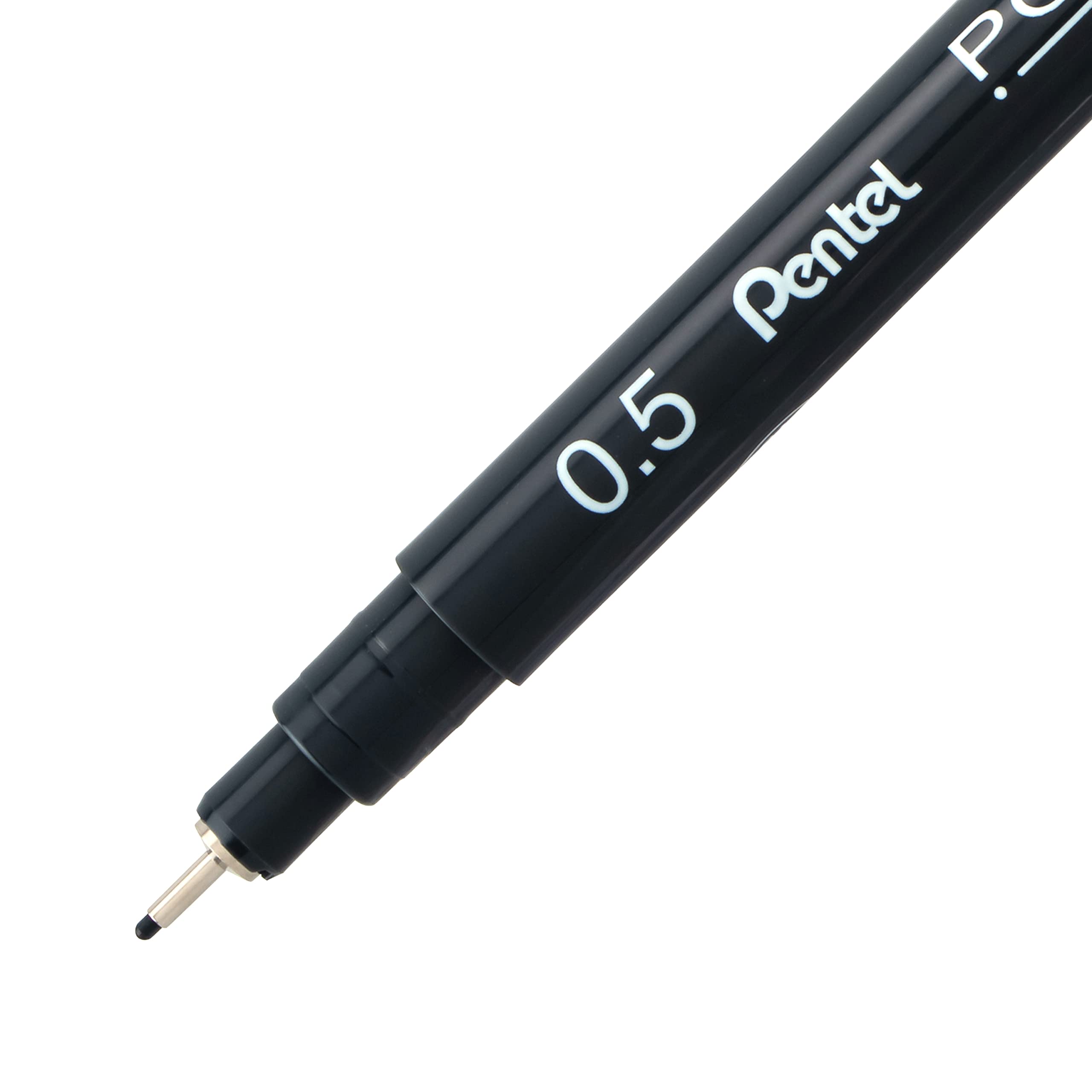 Pentel Arts Pointliner Pen, (0.5mm), Black Ink, Box of 12 (S20P-5A)