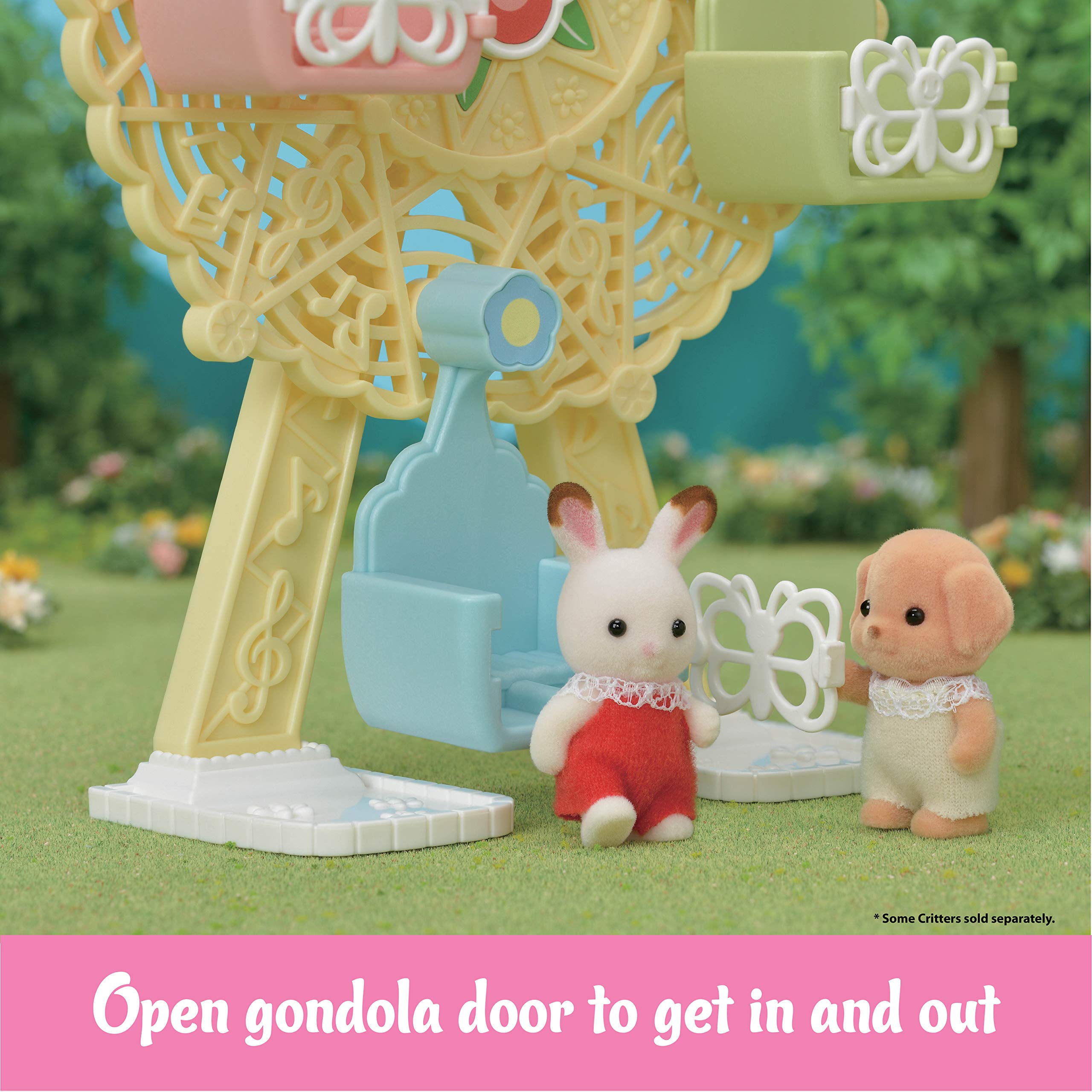 Calico Critters Baby Ferris Wheel, Dollhouse Playset with Toy Poodle Figure Included