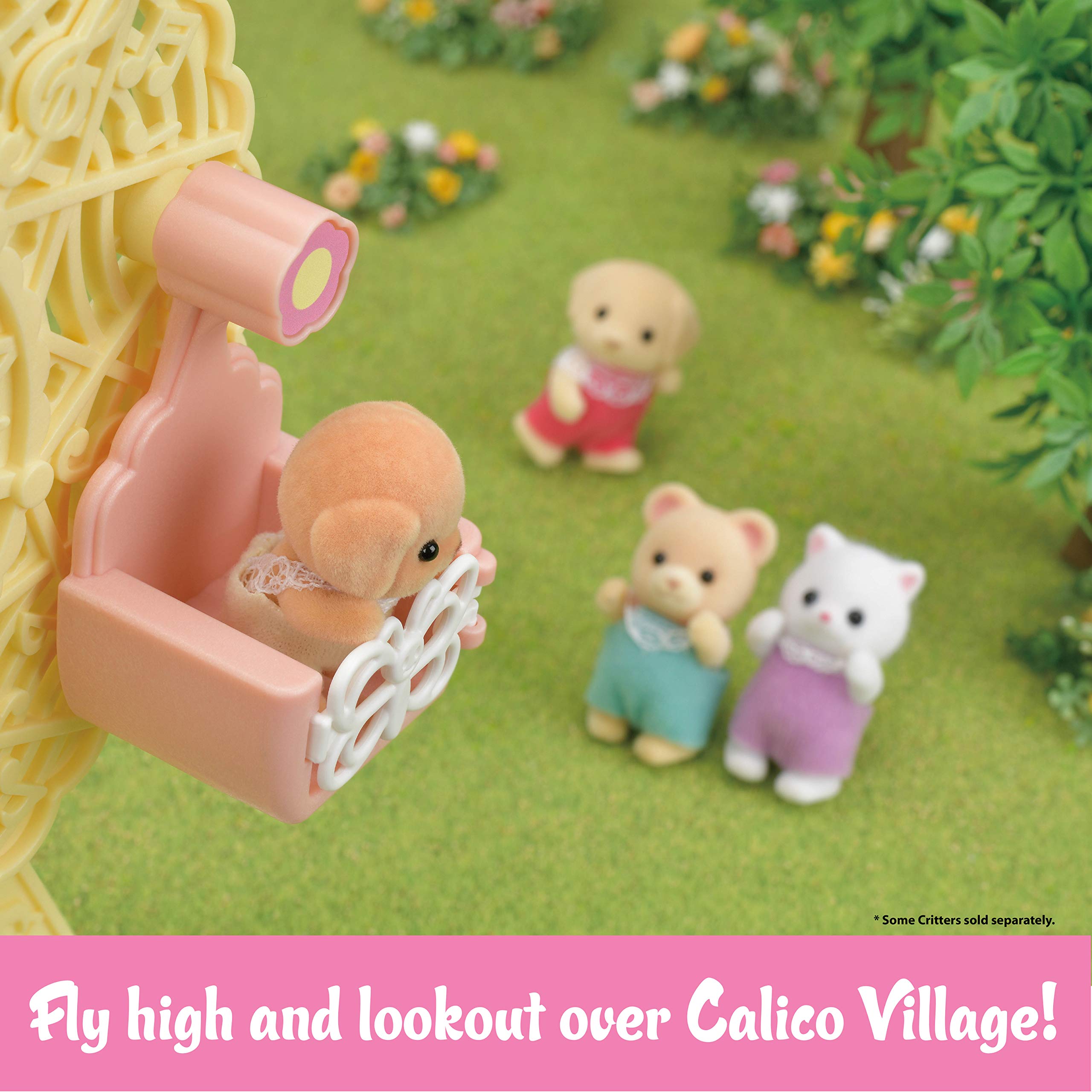 Calico Critters Baby Ferris Wheel, Dollhouse Playset with Toy Poodle Figure Included