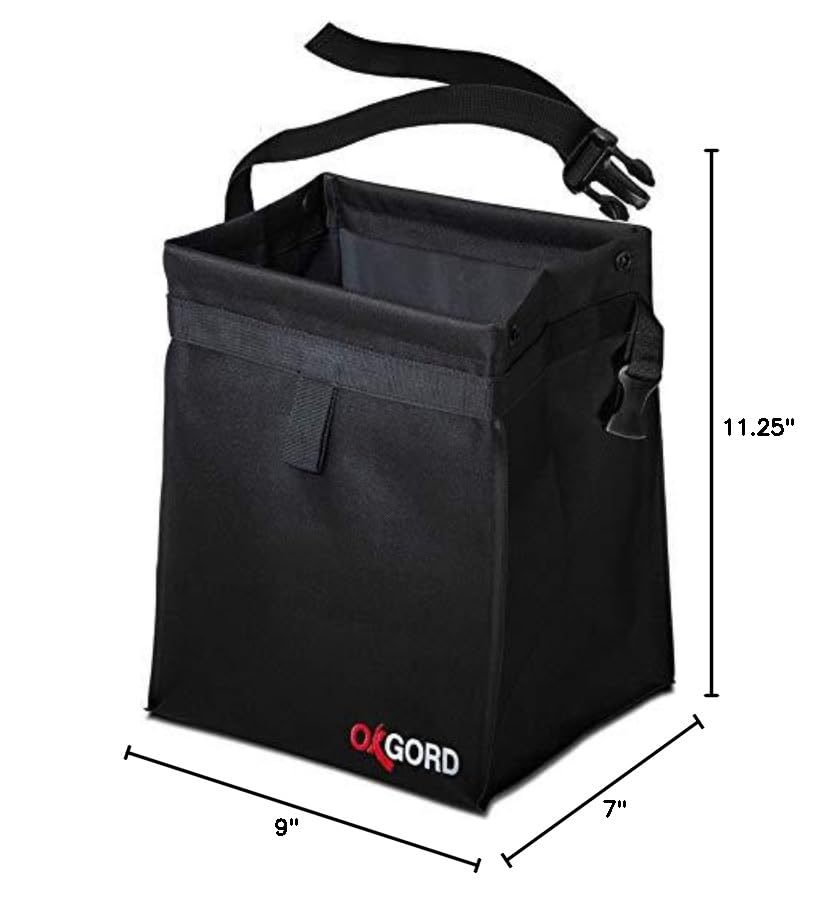 Motorup America Vehicle Car Trash Can - Multi-Purpose Waterproof Automotive Garbage Can Container Bin and Waste Basket for Car, Truck, Van, SUV, Boat