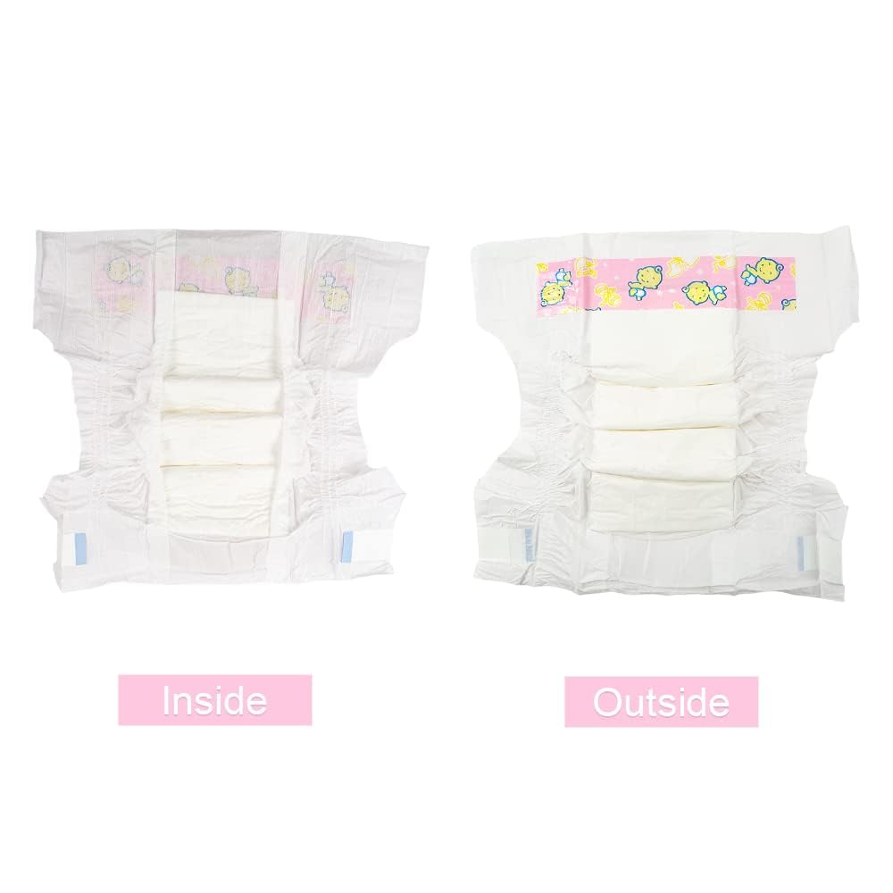 CHAREX Reborn Baby Doll Diapers - 20 Pieces Pack Newborn Diapers, Doll Accessories for 18-24 Inch Reborn Dolls