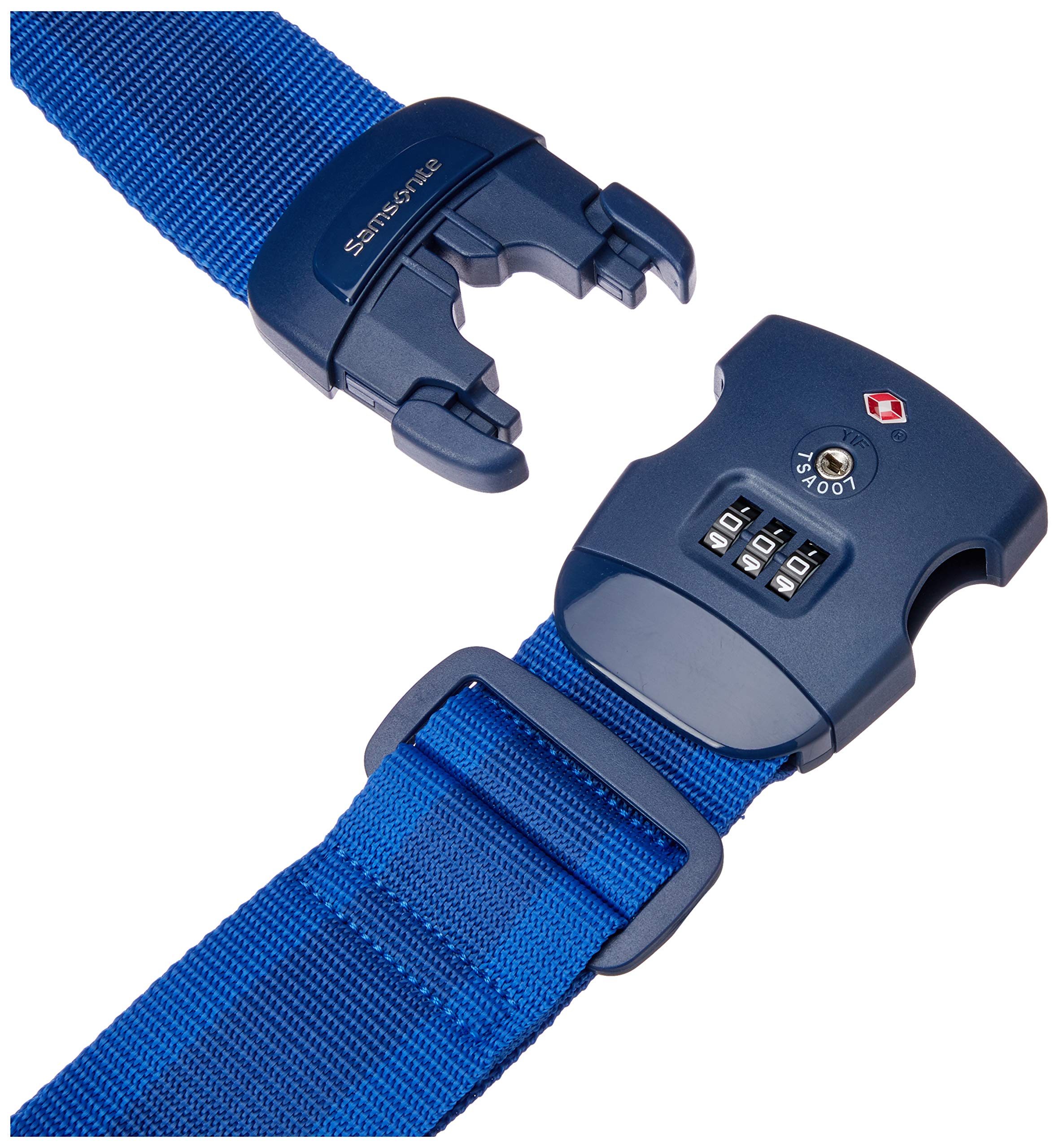 SAMSONITE Global Travel Accessories - Luggage Strap with Lock Luggage Strap, Blue (Midnight Blue), 190 Centimeters, with Integrated 3-Digit TSA Combination Lock