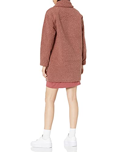 Amazon Essentials Women's Teddy Bear Fleece Oversized-Fit Lapel Jacket (Previously Daily Ritual), Dusty Rose, Medium